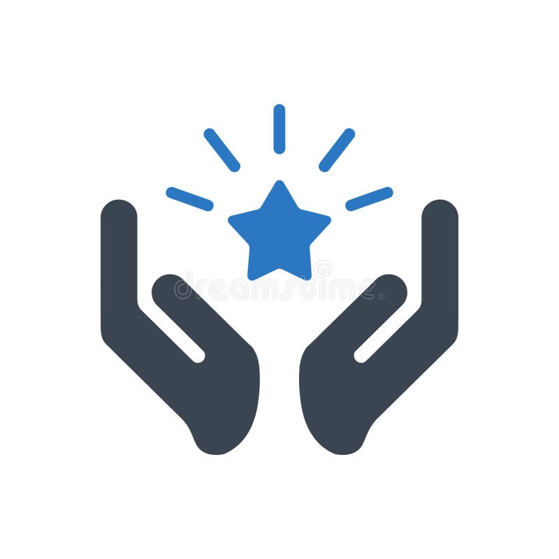 Hands Holding Star Icon stock vector. Illustration of symbol - 361529025