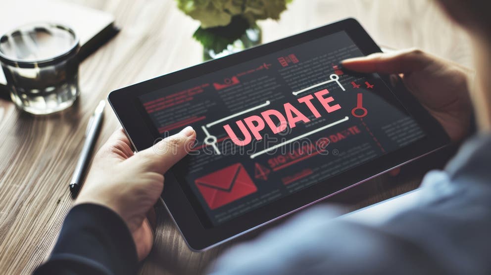 The Update Notification Screen. AI Generated Stock Photo - Image of ...