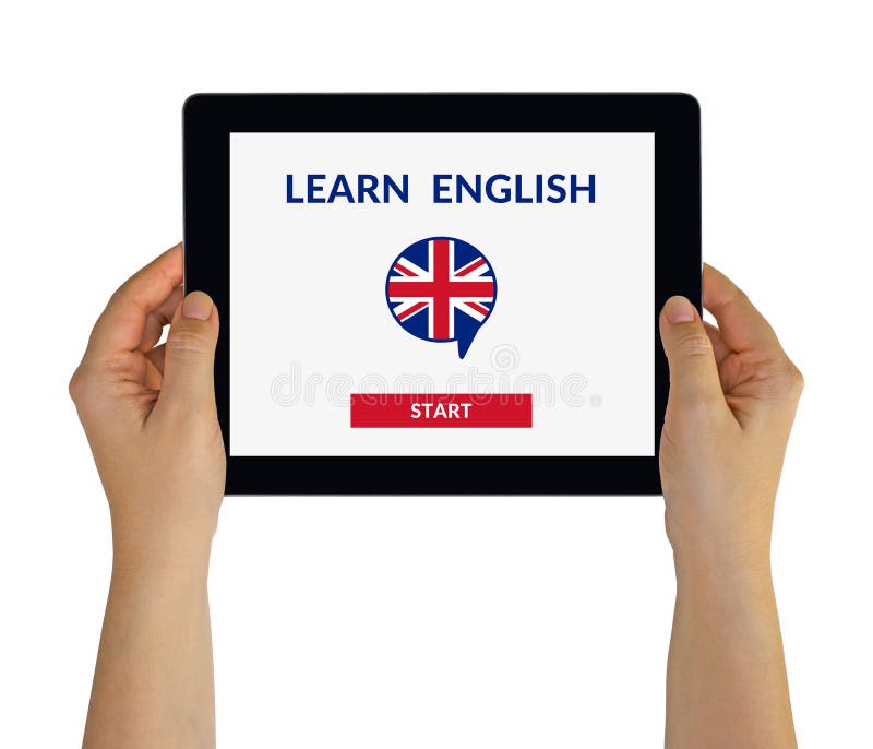 Learn English Concept on Laptop and Smartphone Screen Stock Image ...