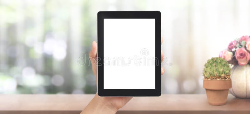 Hands Holding Tablet Touch Screen Stock Image - Image of person, tablet ...