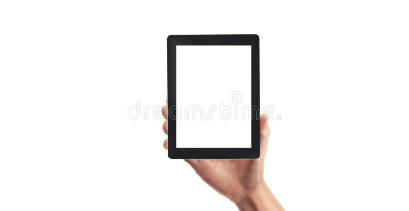 Hands Holding Tablet Touch Screen Stock Image - Image of screen, person ...