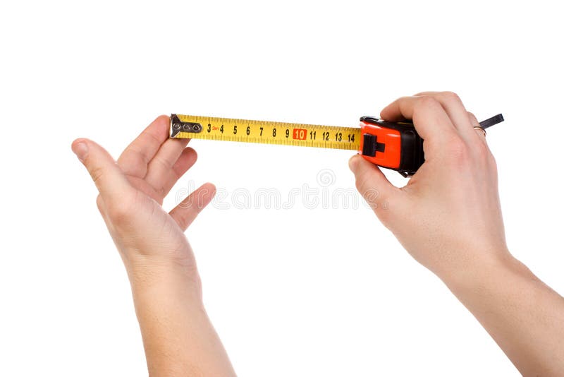 Hands holding tape measure stock image. Image of objects - 13717697