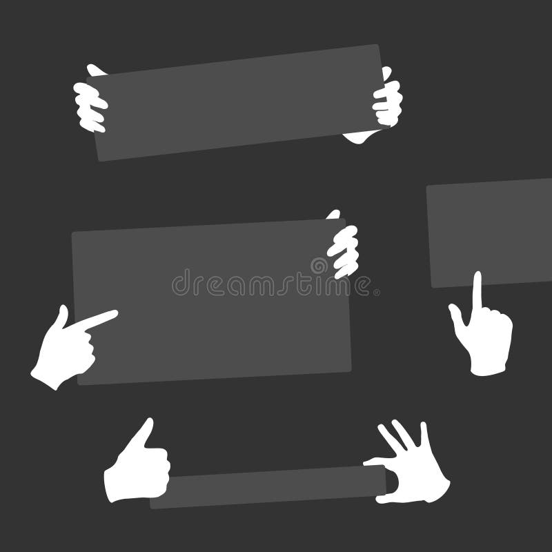 Hands Holding Template Banner Stock Vector - Illustration of hand, icon ...