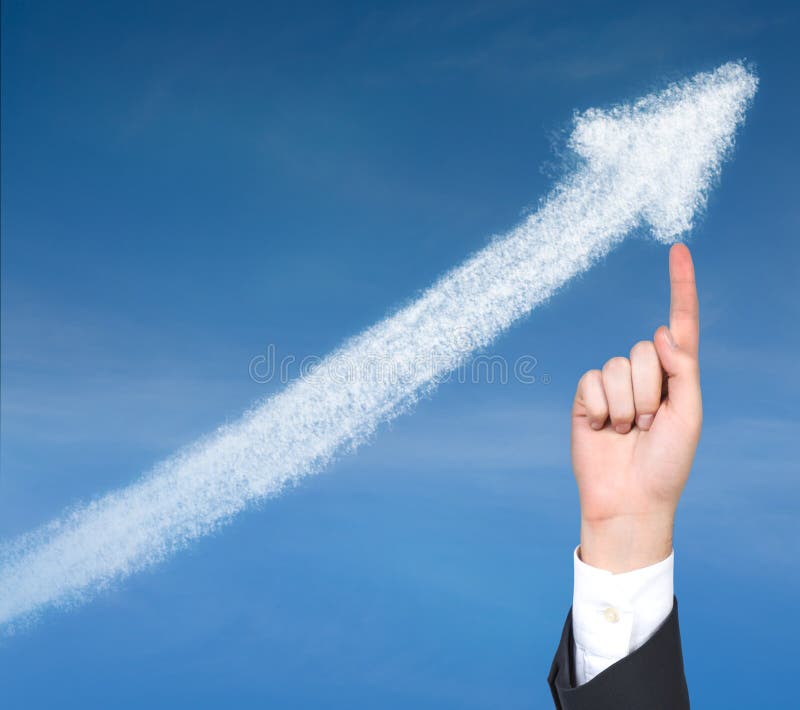 Hands holding to arrow stock photo. Image of concept - 50760882