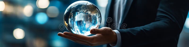 Hands Holding a Transparent Globe, Symbolizing Global Responsibility ...