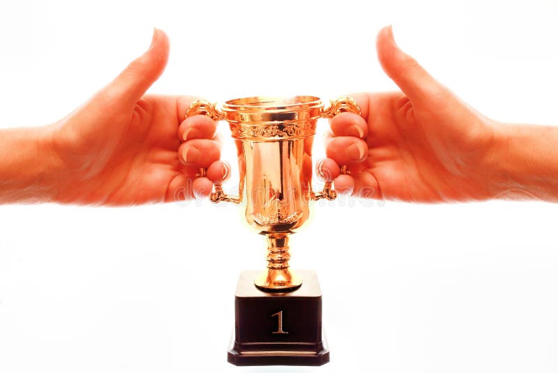 Hands holding a trophy stock photo. Image of competition - 41774268