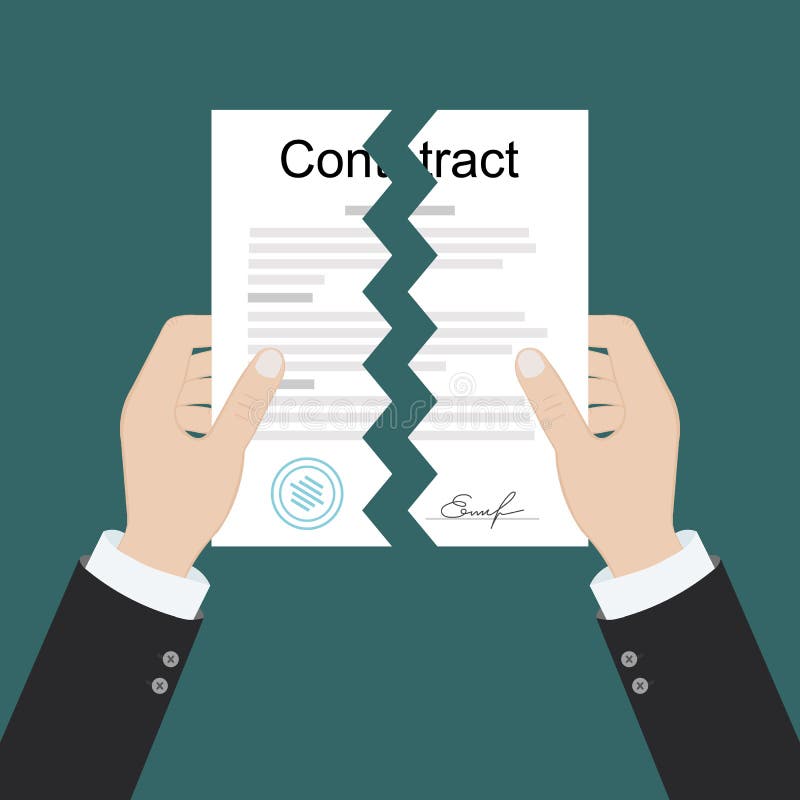 Torn contract stock vector. Illustration of tear, buyer - 33614806