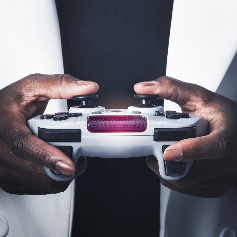 Hands Holding Video Game Controller Stock Image - Image of controller ...