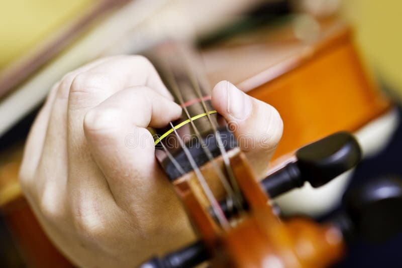 Hands Holding Strings On A Violin Stock Photo - Image of musician ...