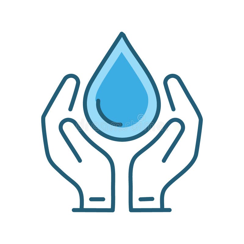 Hands Holding Water Drop. Two Hands Gently Protect a Water Drop Stock ...