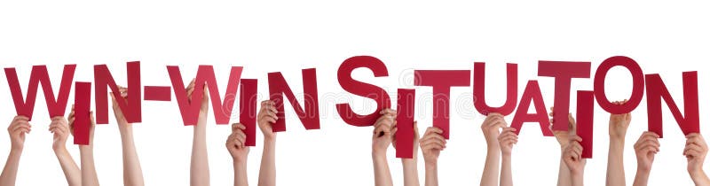 Hands Holding Win-Win Situation Stock Image - Image of concept, outcome ...