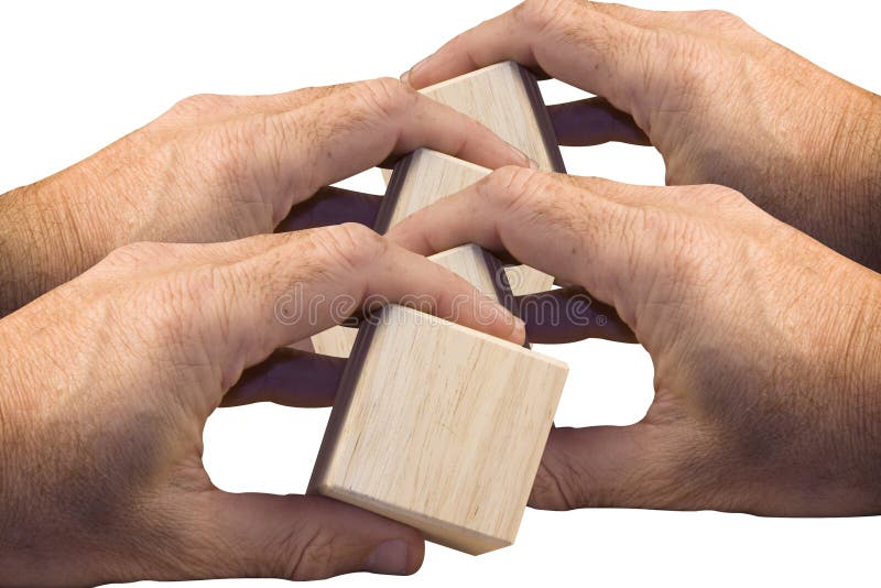Hands Holding Wooden Blocks Stock Image - Image of timber, fingers: 3647557