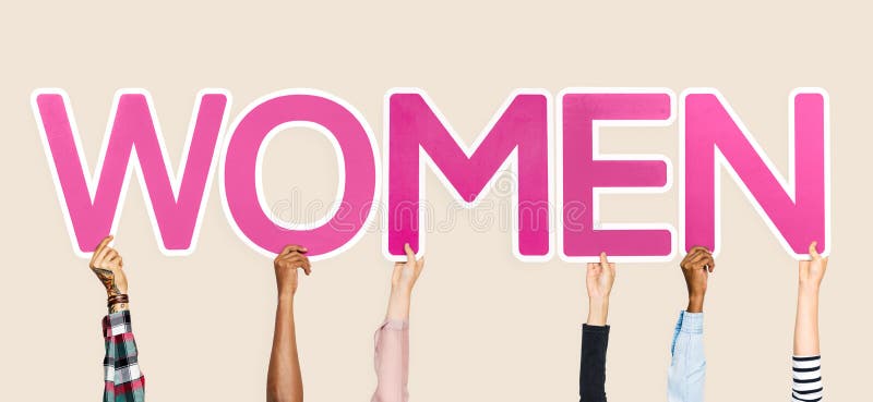 Hands Holding the Word Women Stock Photo - Image of alphabets, sleeves ...