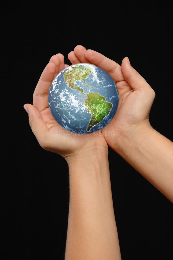 Hands holding the world stock photo. Image of carful, planet - 3205982