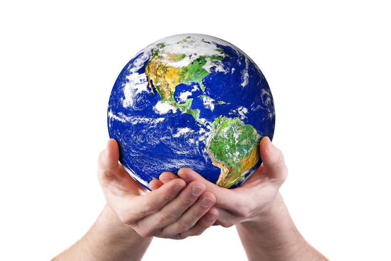 Hands Holding World Environment Stock Photo - Image of holding, america ...