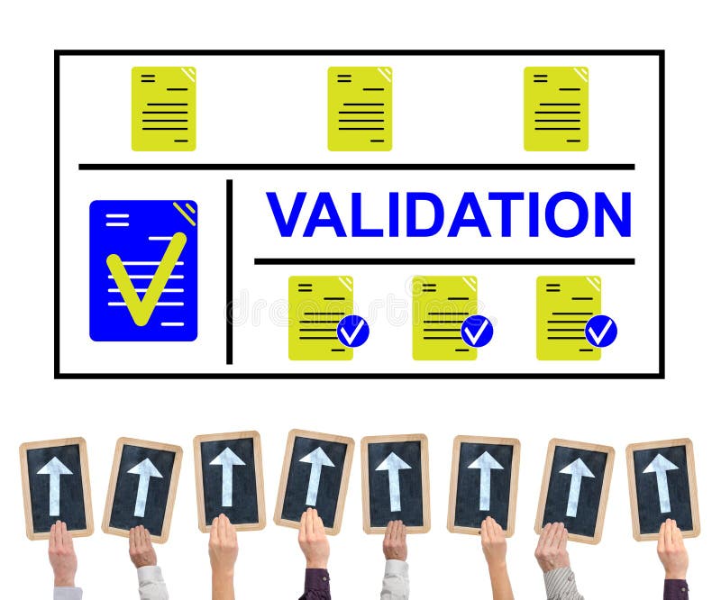 Validation Concept on a Whiteboard Stock Image - Image of sign, project ...