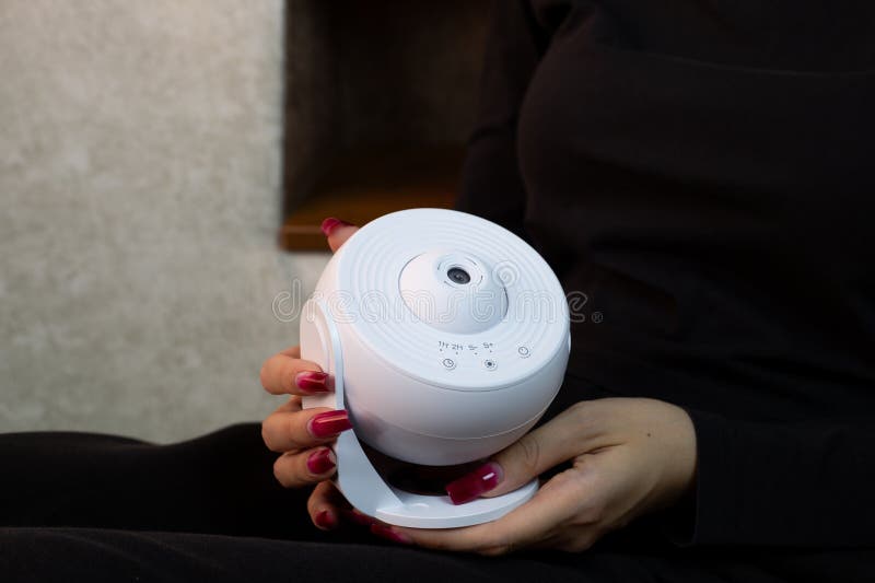 Hands Holds Galaxy Projector for Studying Solar System and Deep Space ...