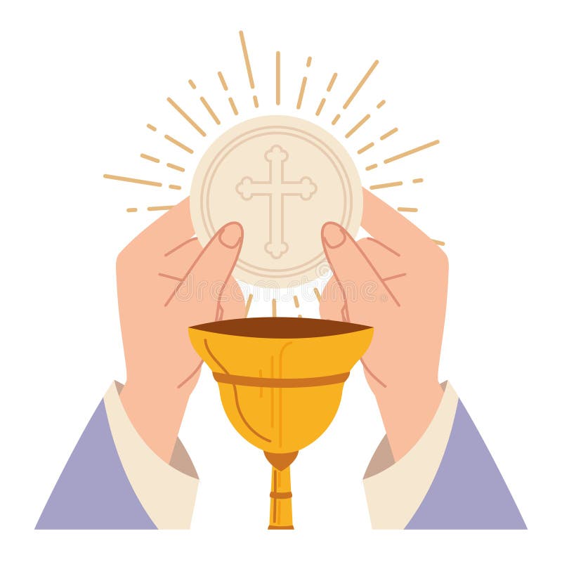 Hands with the Holy Host, Consecration of Bread and Wine in the Body ...