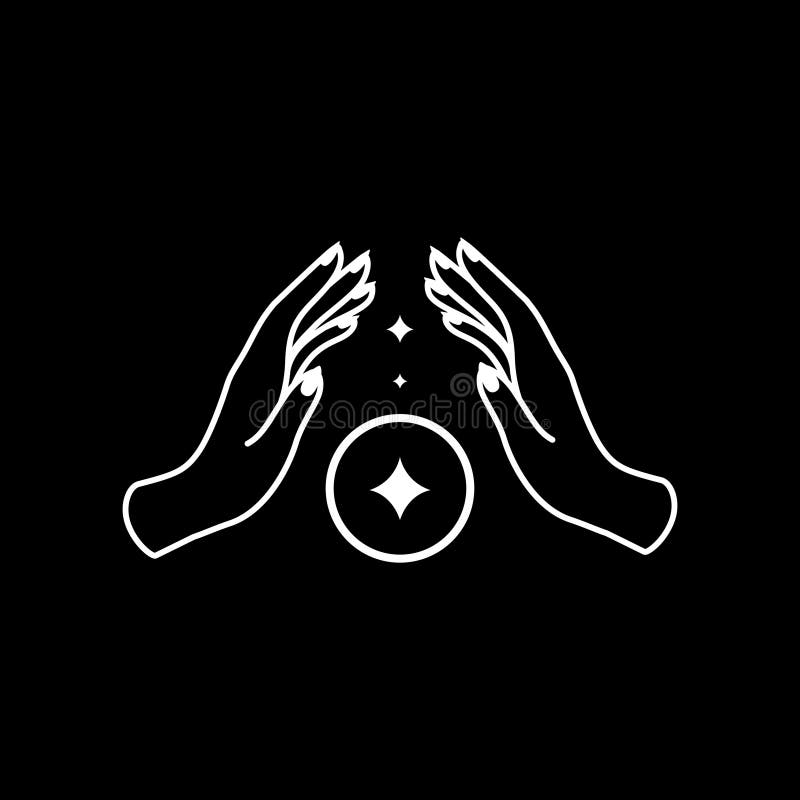 Hands Hope Circle Ball Rounded Minimal Simple Line Style Logo Design ...