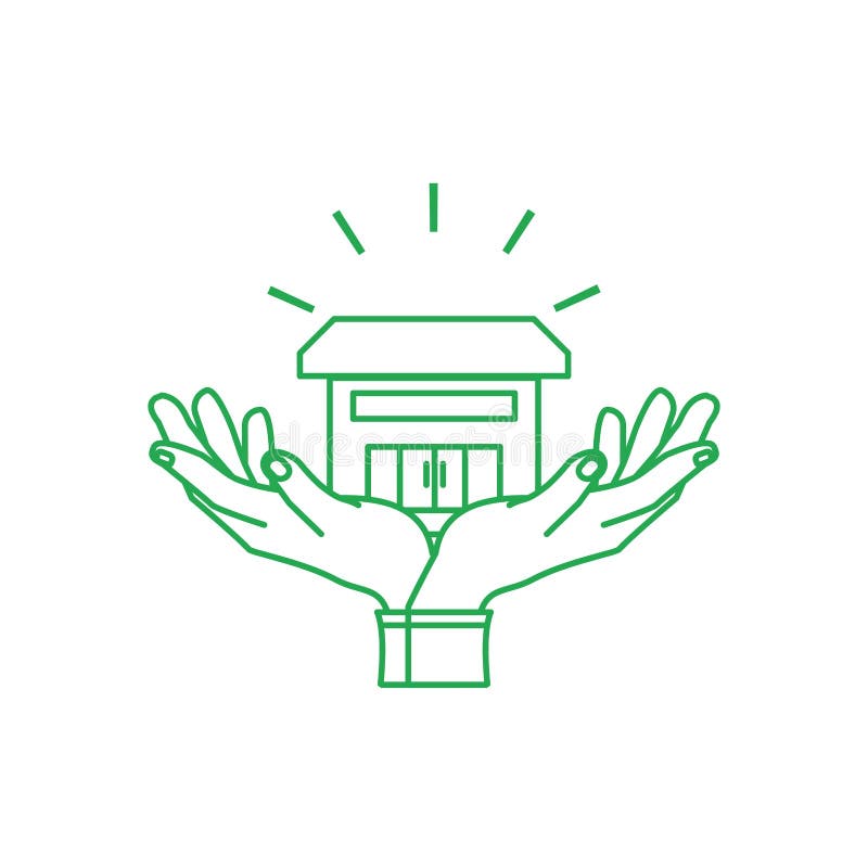 Hands with House Facade Building Stock Image - Image of architect ...