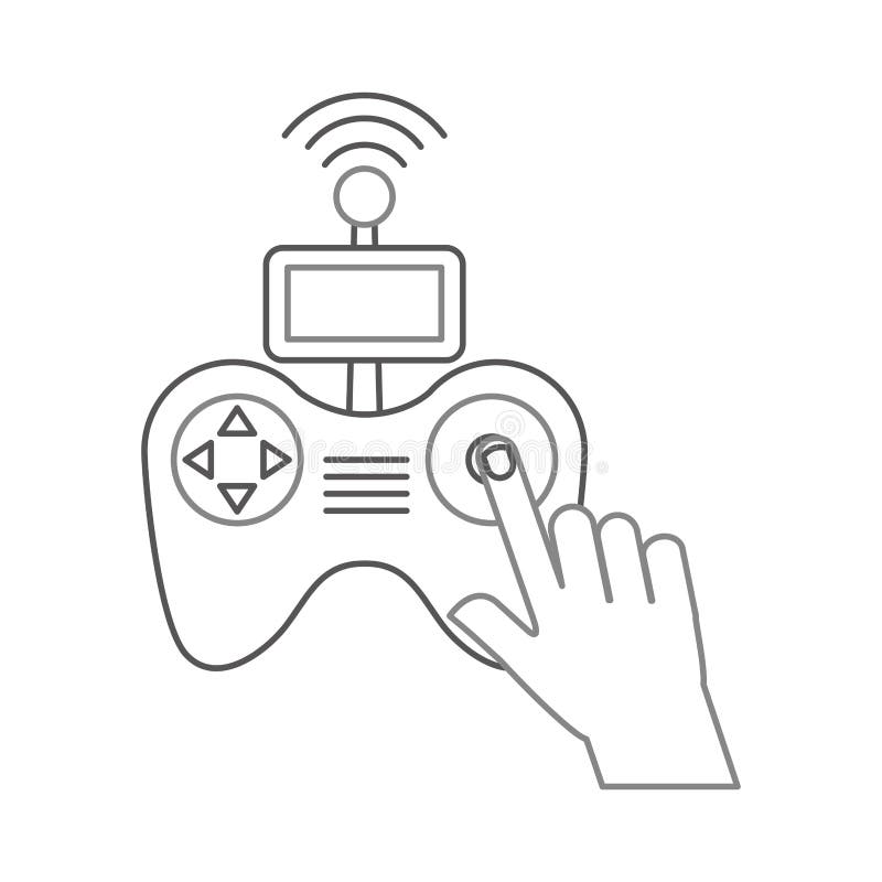 Hands Human with Drone Remote Control Icon Stock Vector - Illustration ...