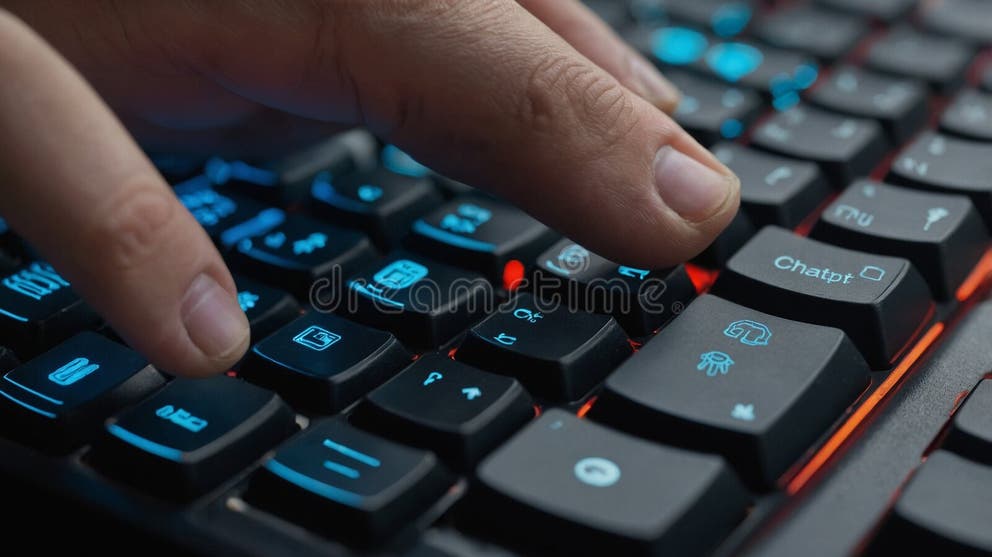 Hands, Human Fingers, Operating a Keyboard with a Future Computer ...