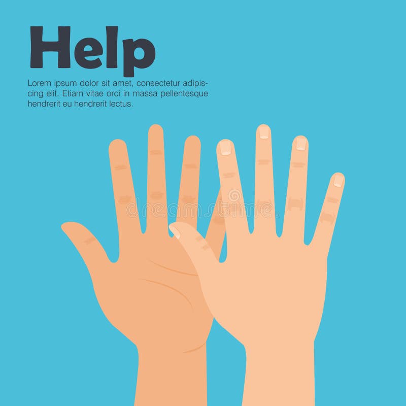 Hands human help icon stock vector. Illustration of person - 109578202