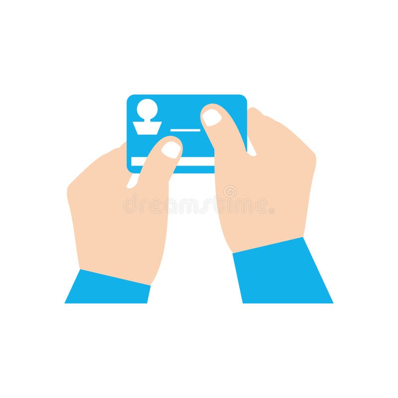 Hands Human with Id Document Stock Vector - Illustration of fingers ...