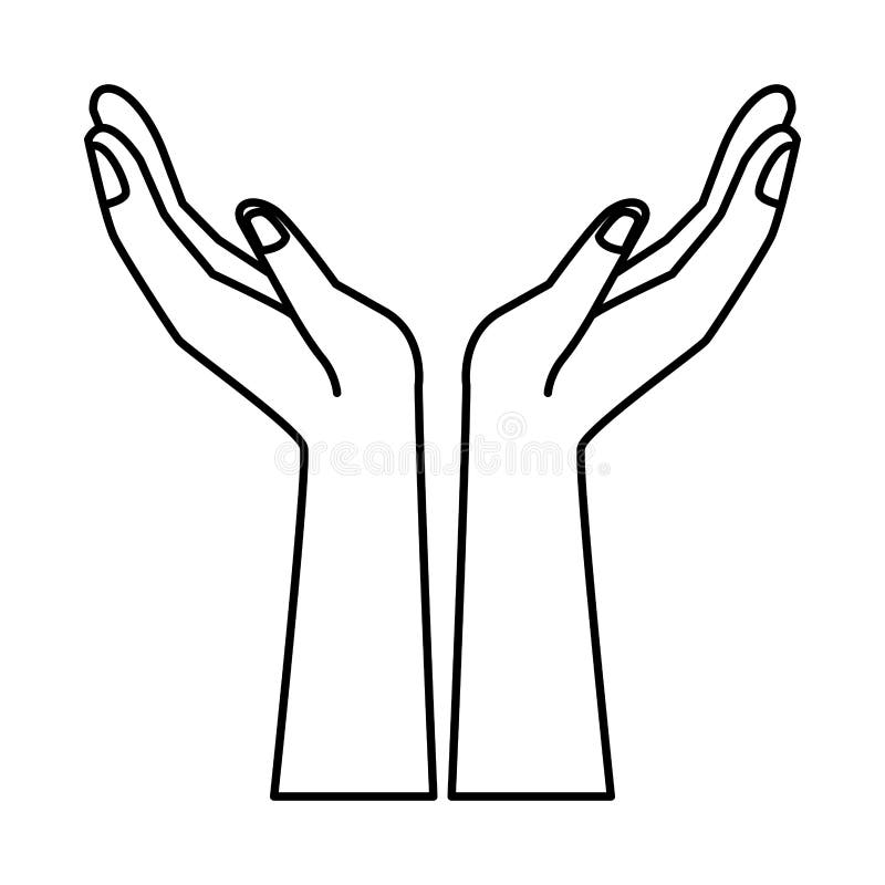 Hands Human Lifting Isolated Icon Stock Vector - Illustration of ...