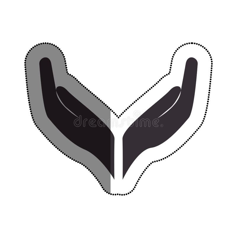 Hands Human Protection Icon Stock Illustration - Illustration of hand ...