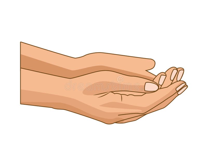 Hands Human Receiving Isolated Icon Stock Illustration - Illustration ...