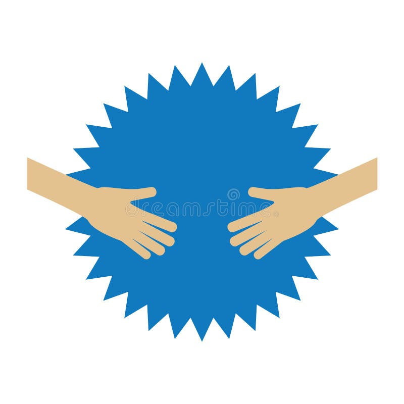 Hands Human with Stamp Vector Illustration Stock Illustration ...