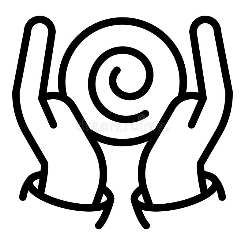 Hands Hypnosis Icon, Outline Style Stock Vector - Illustration of ...
