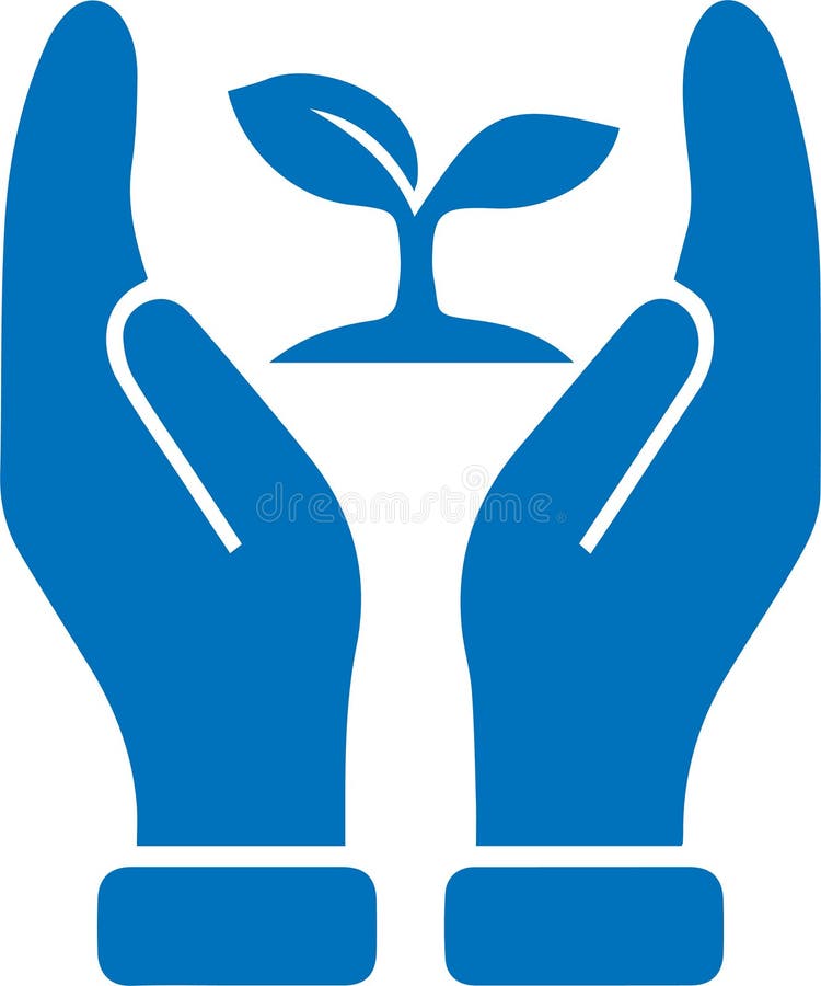 Hands Icon, Finger Blue Vector Icon Stock Vector - Illustration of ...