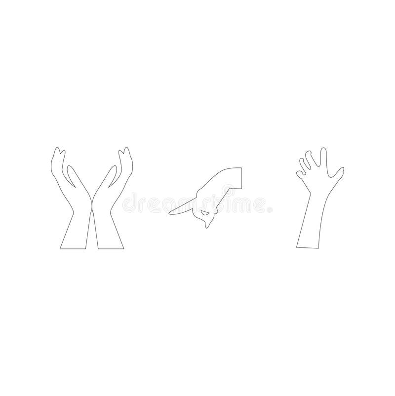 One Hand Helping Another Sign Stock Vector - Illustration of symbol ...