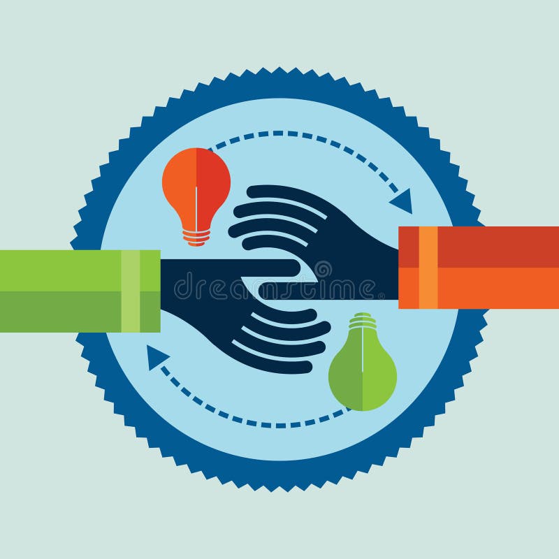 People exchanging ideas stock vector. Illustration of partnership ...