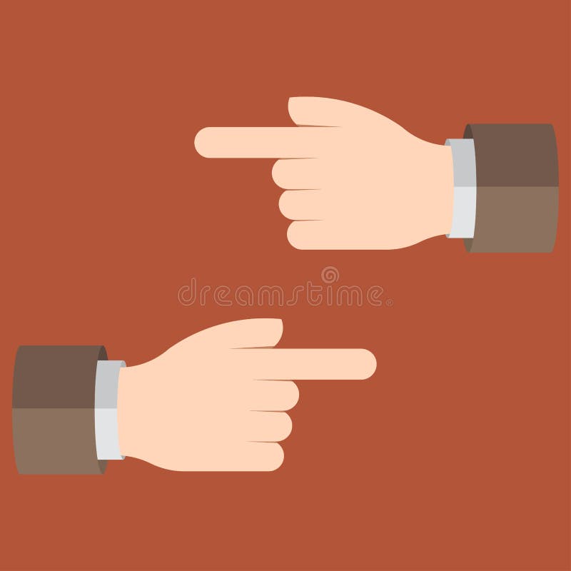 Hands with the Index Finger, Left and Right, an Indication of Th Stock ...