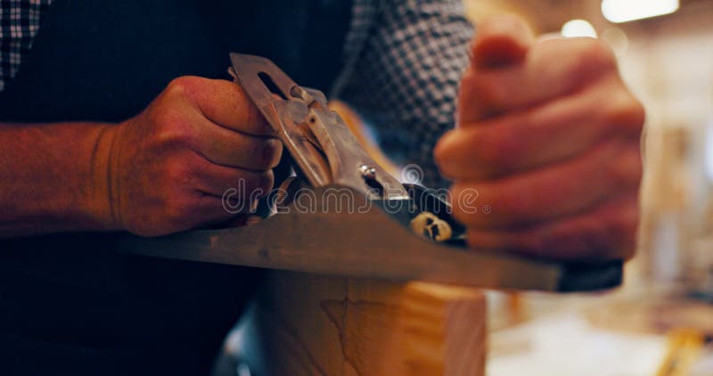 Hands, Industry and Plane with Man in Workshop for Manufacturing or ...