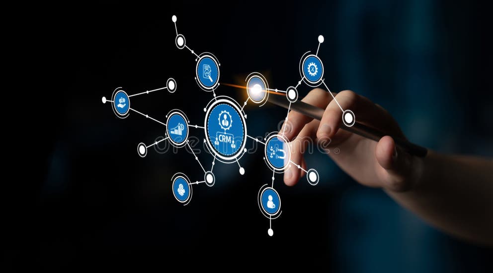 Hands Interacting with Digital Interface Representing Data Analytics and Innovations in ...