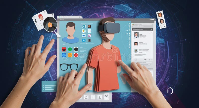 Virtual Avatar Customization Interface Stock Illustration ...