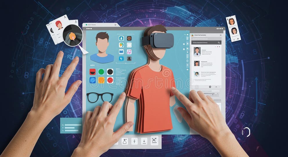 Virtual Avatar Customization Interface Stock Illustration ...