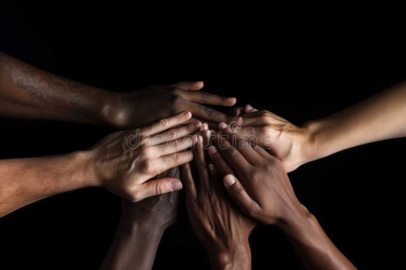 Hands Joined in a Gesture of Collaboration, Teamwork among Different ...