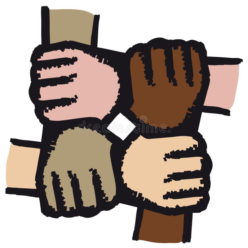 Hands joined (vector) stock vector. Illustration of agree - 9055222