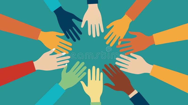 Hands Joining Together Multiple Hands from Various Cultures Coming ...