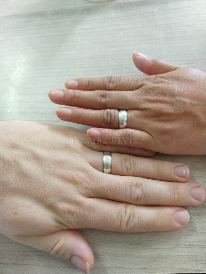 Hands Just Married Rings stock photo. Image of rings - 154015626