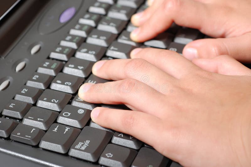 Hands On Keyboard Picture. Image: 4242747
