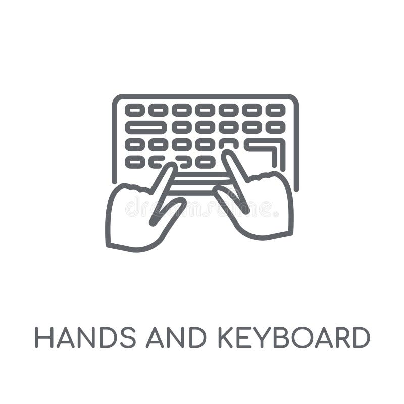 Hands and Keyboard Icon. Trendy Hands and Keyboard Logo Concept Stock ...