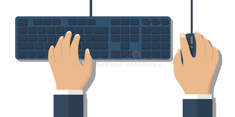 Correct and Incorrect Hand Position for Use Keyboard and Holding Mouse Stock Vector ...