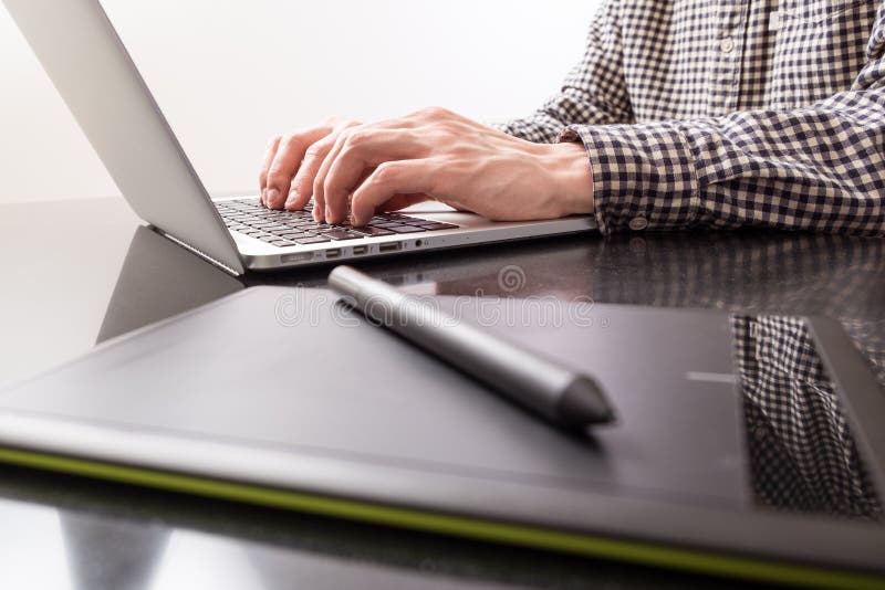 Hands on keyboard stock photo. Image of busy, program - 89399068