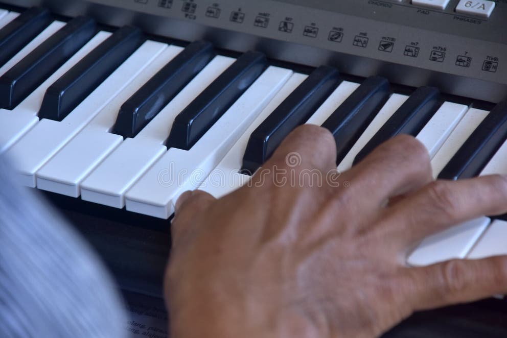 Hands of a Keybord Player during a Live Performance Stock Photo - Image ...